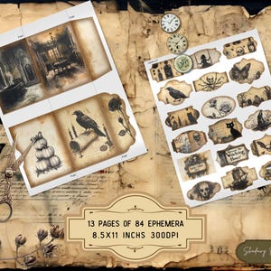 Spooky Halloween Junk Journal BUNDLE Halloween Printable Vintage ...