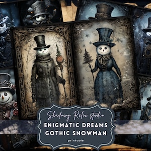 Gothic Snowman Junk Journal Printable Gothic Christmas Junk Journal ...