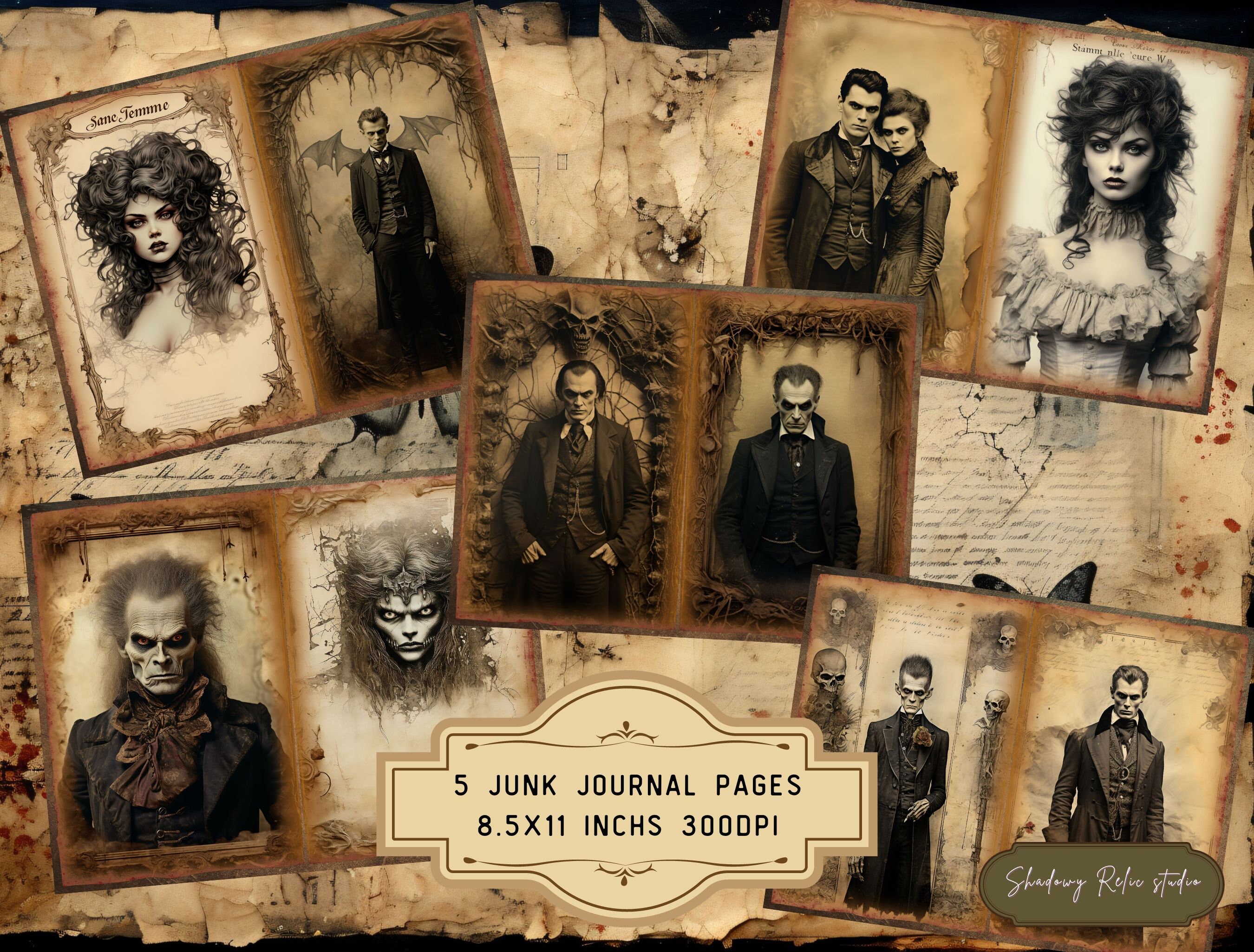 Vampiresjunk Journal Printable Gothic Immortal Junk Journal Pages ...