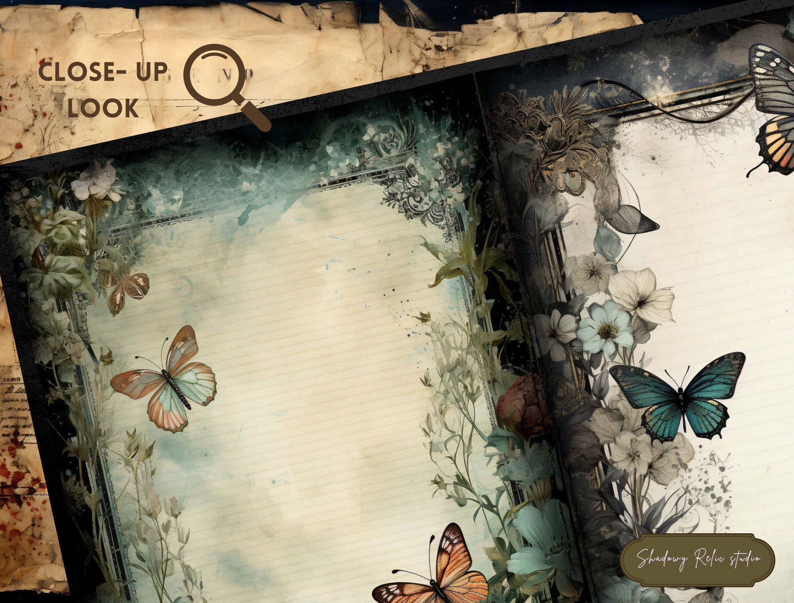 Gothic Spring Frame Junk Journal Pages Gothic Collage Sheet ...