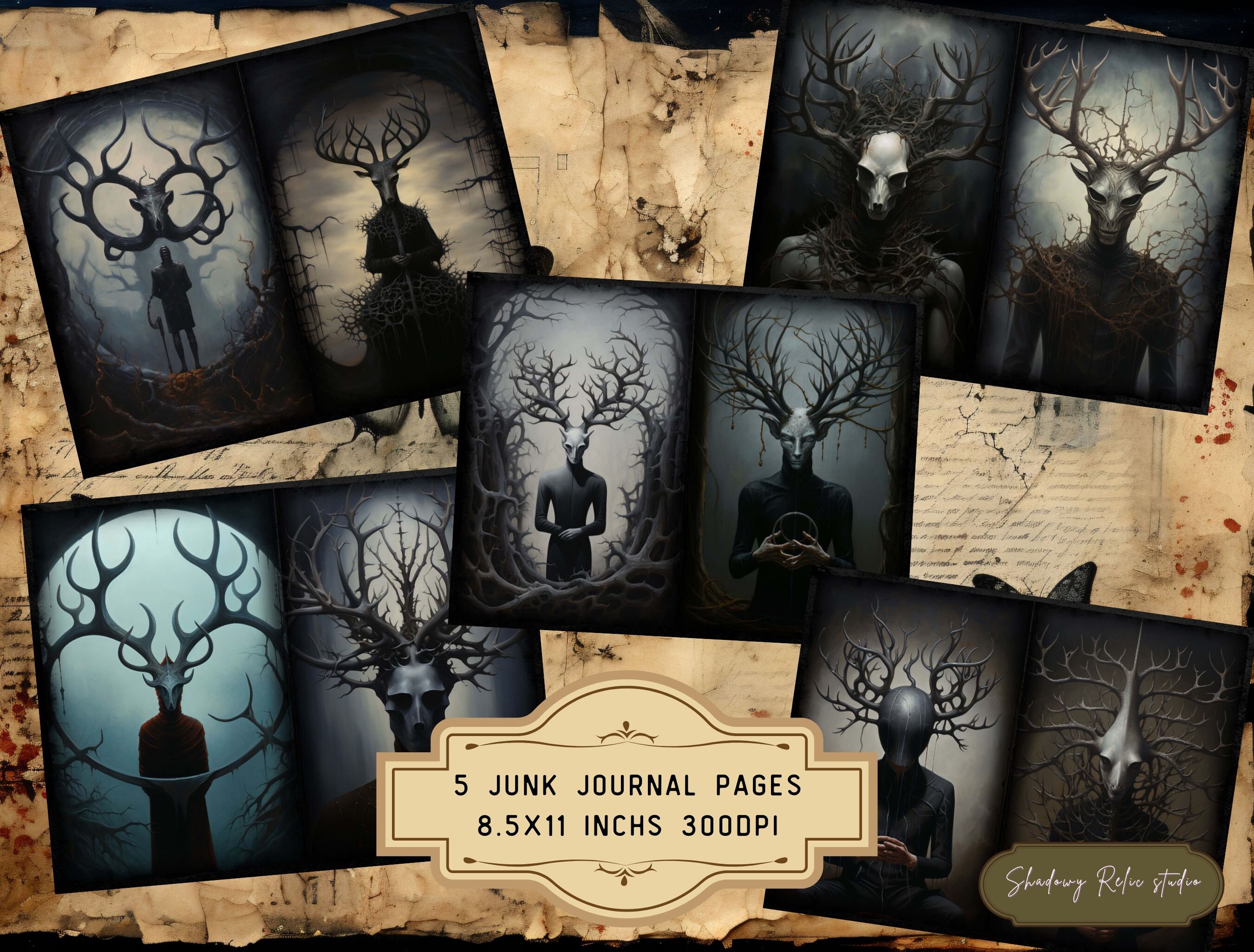 Gothic Creature Junk Journal Printable Mysterious Creature Junk Journal ...