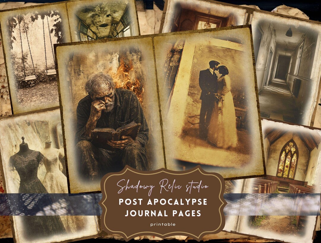 Post Apocalyptic Junk Journal Kit, Gothic Survival Ephemera, Apocalypse ...