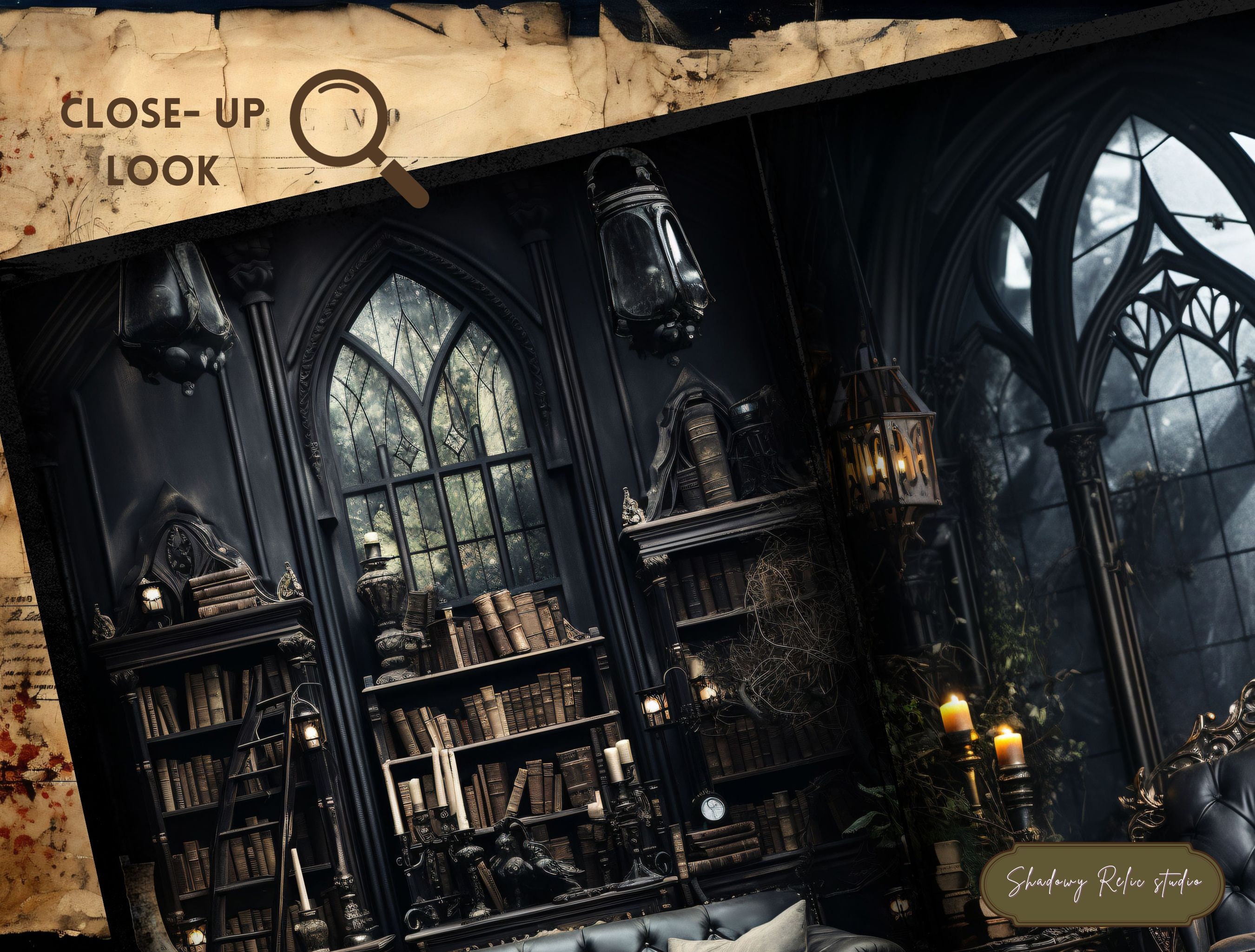 Gothic Living Room Junk Journal Pages Gothic Junk Journal Pages Collage ...