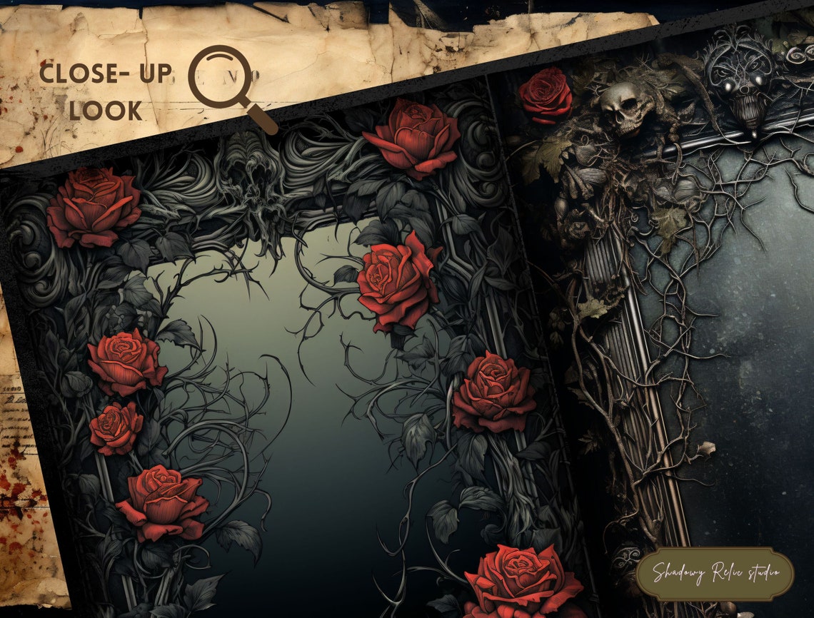 Gothic Mirror Junk Journal Printable Mysterious Mirror Junk Journal ...