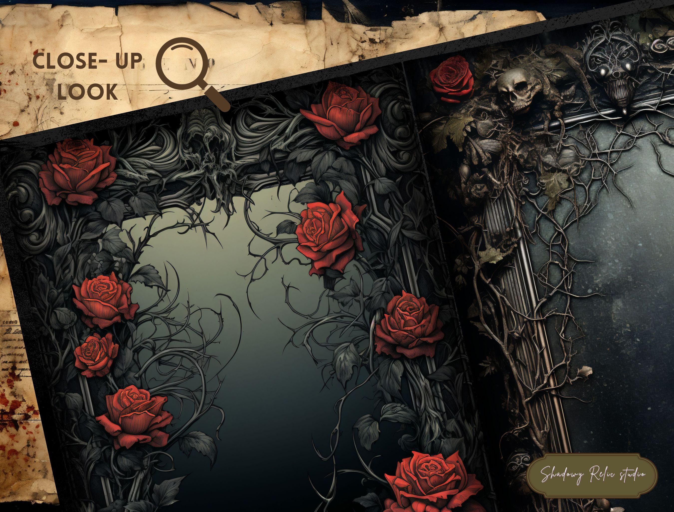 Gothic Mirror Junk Journal Printable Mysterious Mirror Junk Journal ...