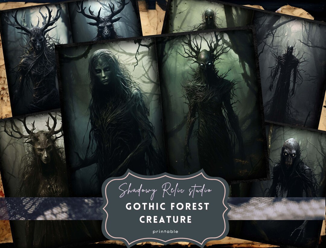 Gothic Forest Creature Junk Journal Printable Mysterious Creature Junk ...