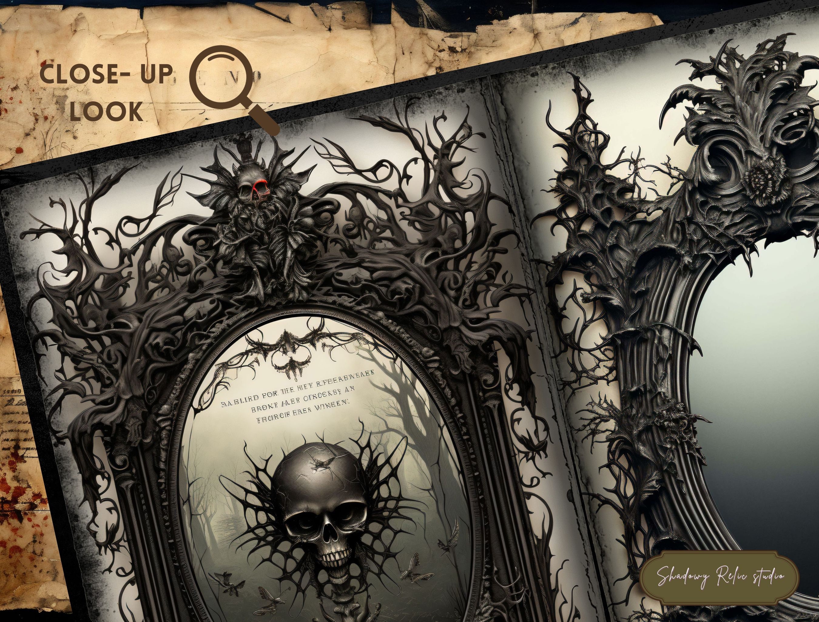 Gothic Mirror Junk Journal Printable Mysterious Mirror Junk Journal ...