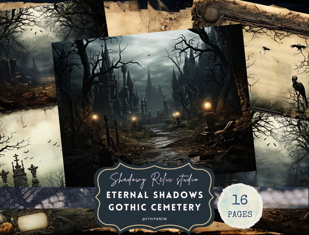 Cemetery Junk Journal Pages Gothic Junk Journal Pages Collage Sheets ...