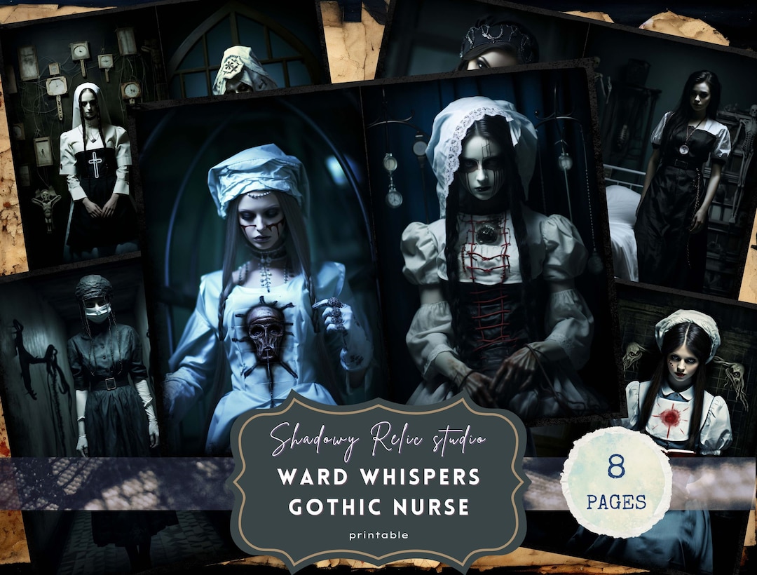 Gothic Nurse Junk Journal Pages Printable Backgrounds Papers Nurse Junk ...