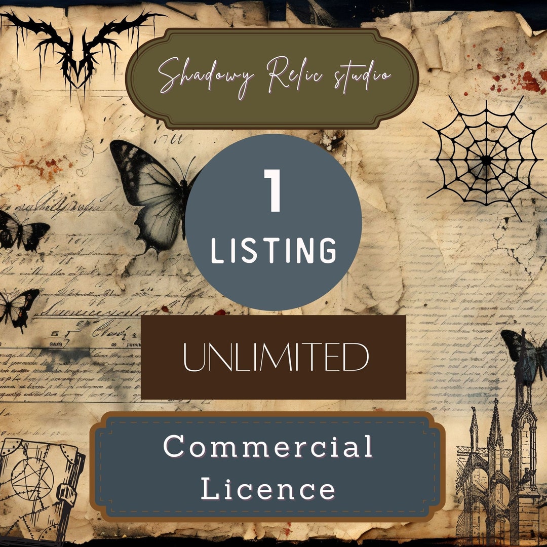 UNLIMITED COMMERCIAL LICENSE: 1 Product/listing - Etsy