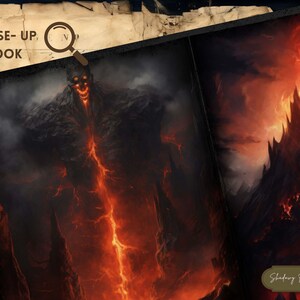 Fire Monster Junk Journal Printable Gothic Printable Pages Collage ...