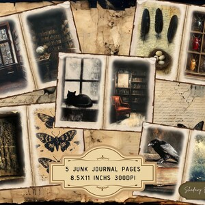 Dark Academia Junk Journal BUNDLE Gothic Printable Journal Kit Witch ...