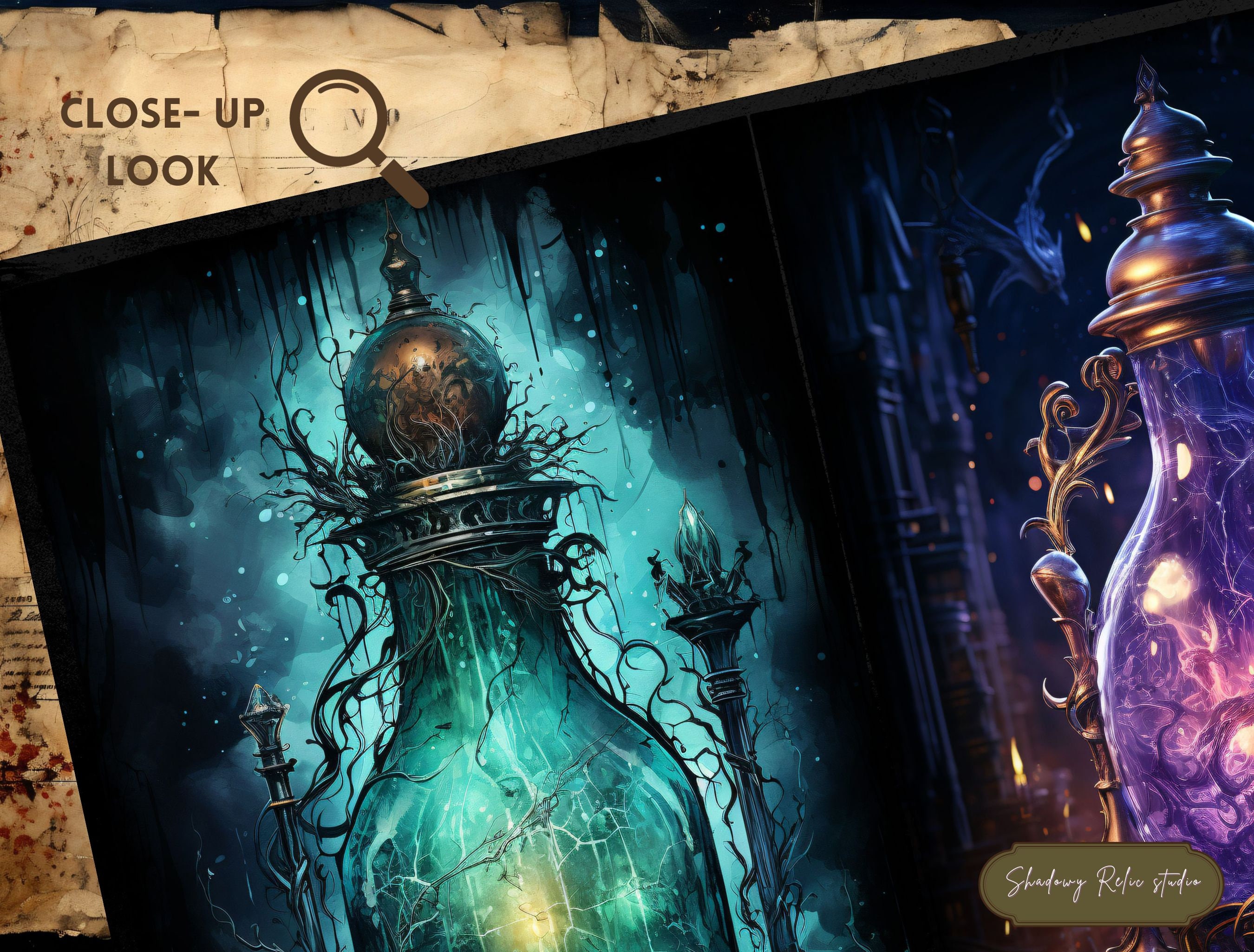 Gothic Potions Junk Journal Pages Gothic Junk Journal Pages Collage ...