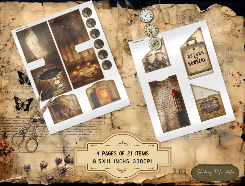 Post Apocalyptic Junk Journal Kit, Gothic Survival Ephemera, Apocalypse ...