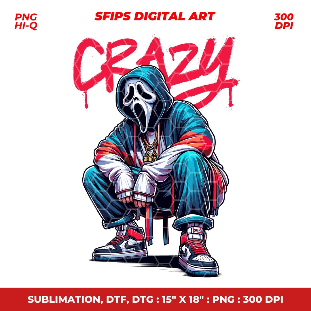 Gangster Ghostface PNG, Urban Trap Designs, Hiphop Tshirt Designs ...