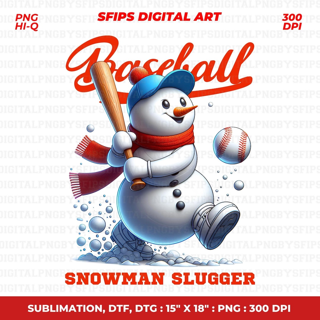 Christmas Baseball Png, Christmas Baseball Tshirt Design, Snowman Baseball, Snowman Slugger ...