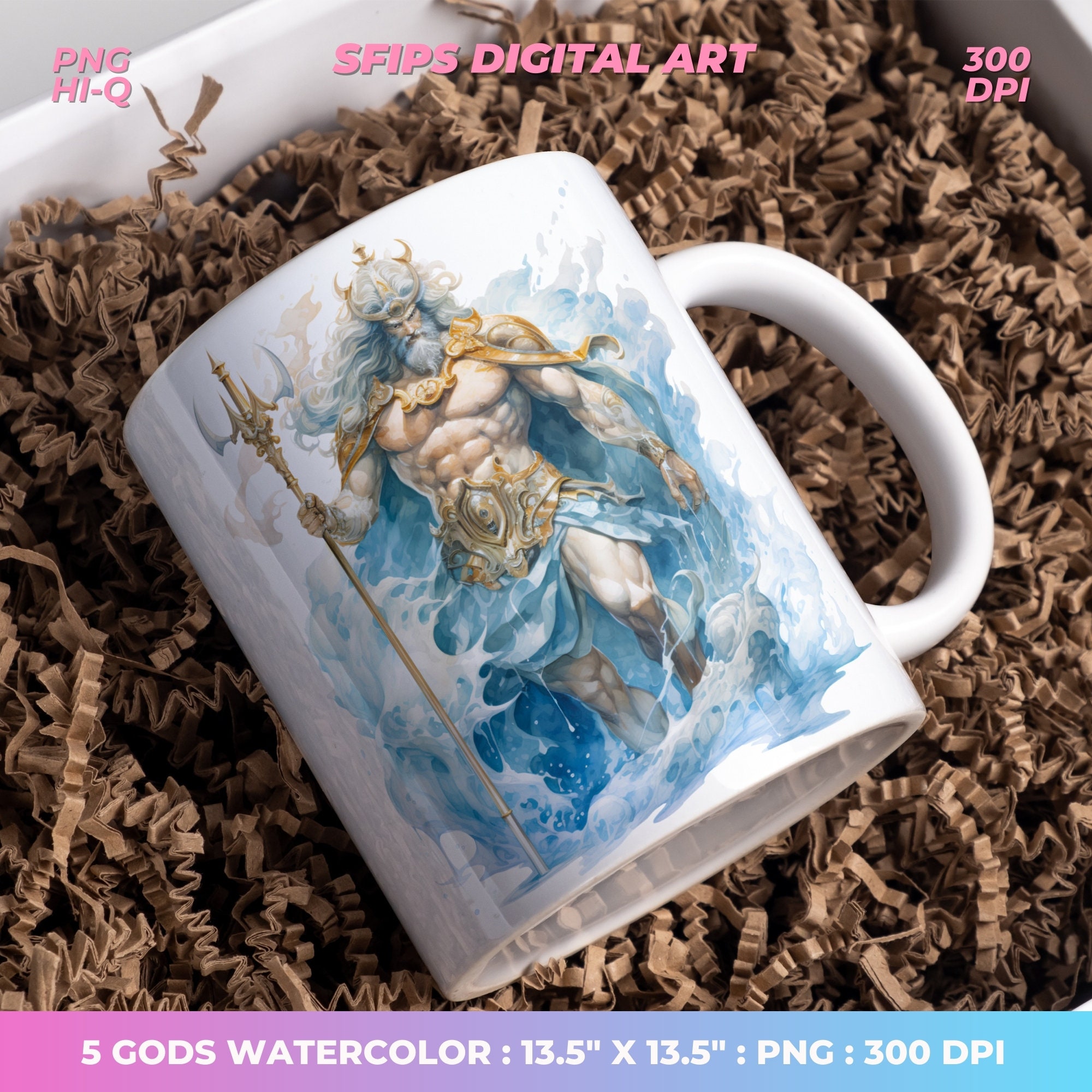 Greek Gods Watercolor Clipart Gods and Goddesses Clipart - Etsy