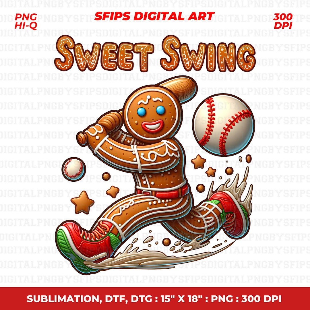 Gingerbread Baseball Png, Christmas Baseball Tshirt Design, Christmas ...