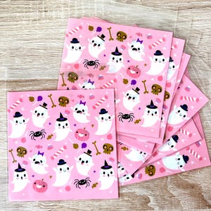 Pink Ghost Halloween Self Seal Cello Party Favor Candy Bags - Ghost ...