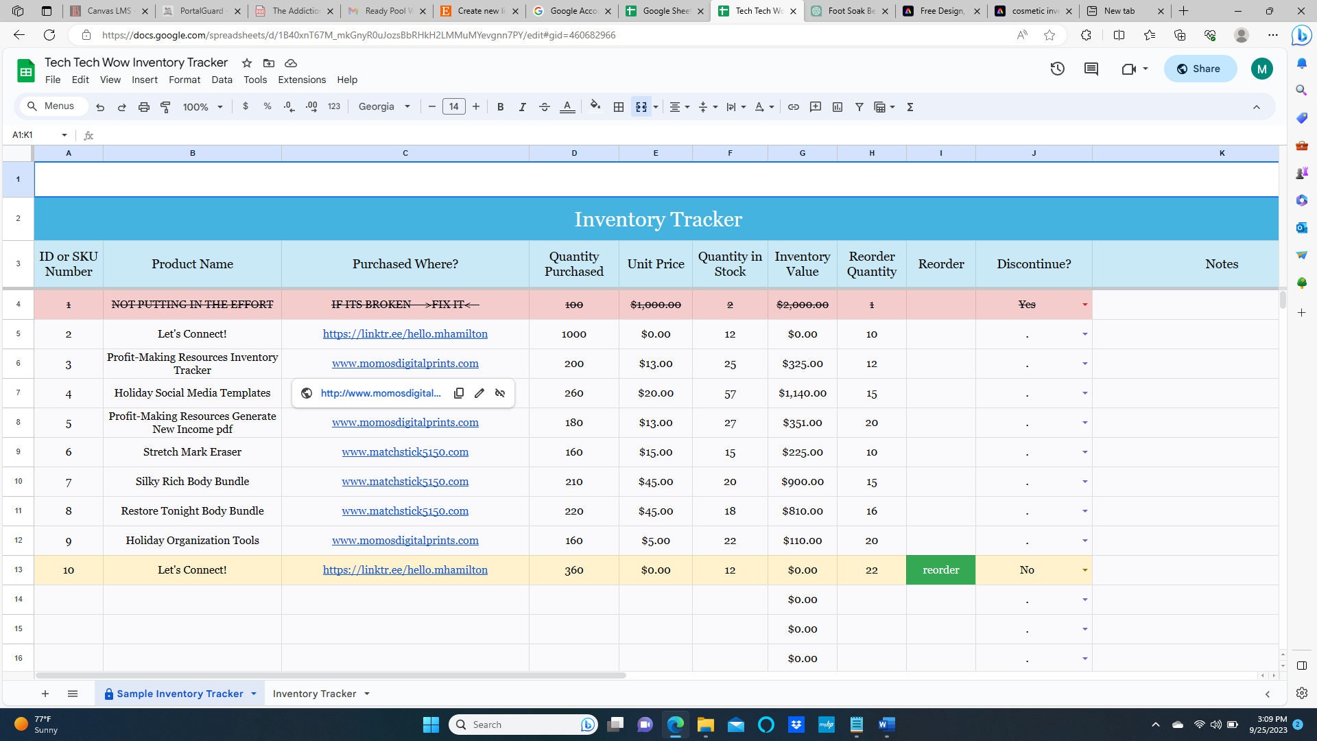 Efficient Microsoft Excel Inventory Tracker Manage Stock Easily Today ...