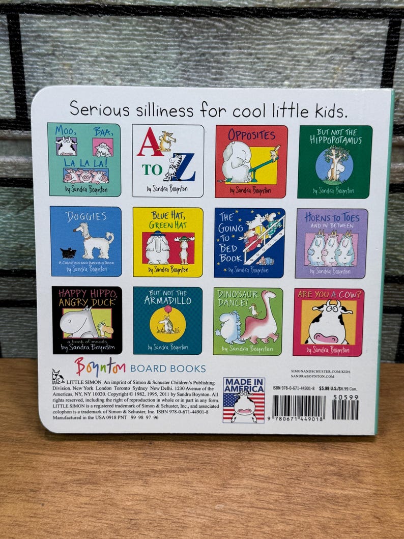 Moo, Baa, La La! Sandra Boynton Board Book - Etsy