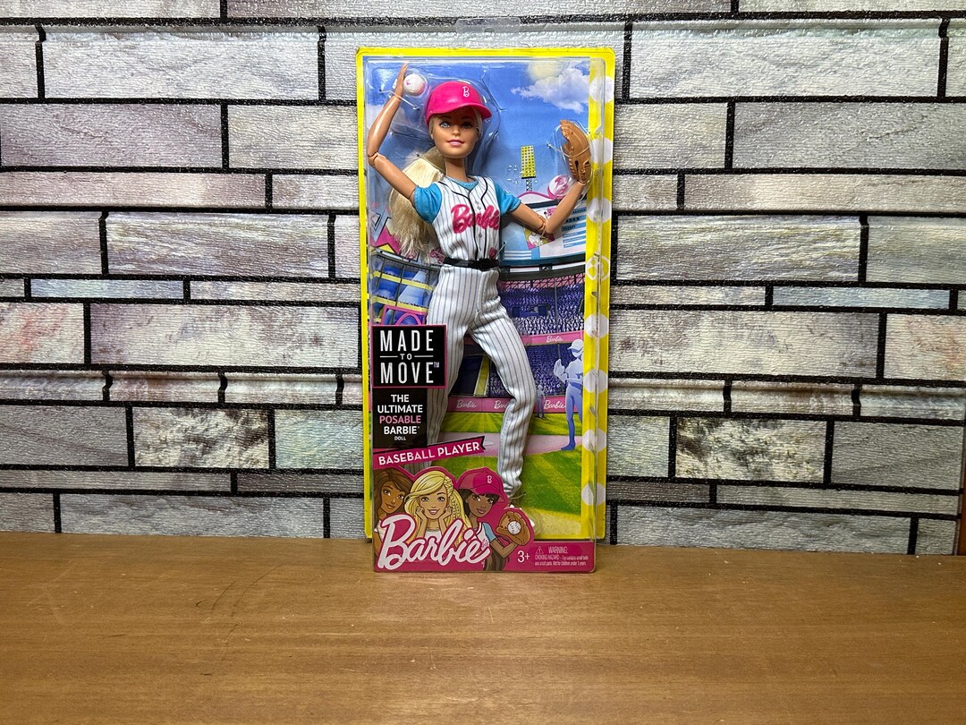 Barbie Made to Move Baseball Player Doll W Glove Ball, Blonde, We Ship ...