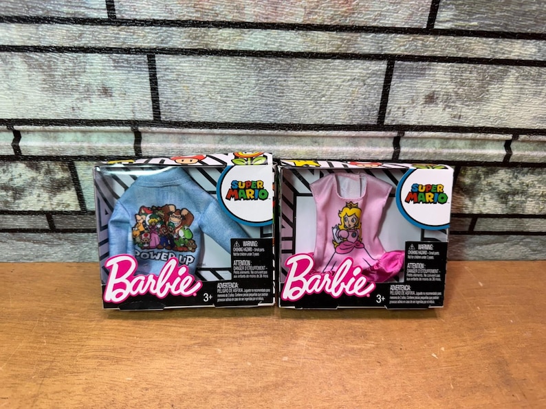 Barbie Super Mario Princess Peach & Donkey Kong Tops - SEALED! - Etsy
