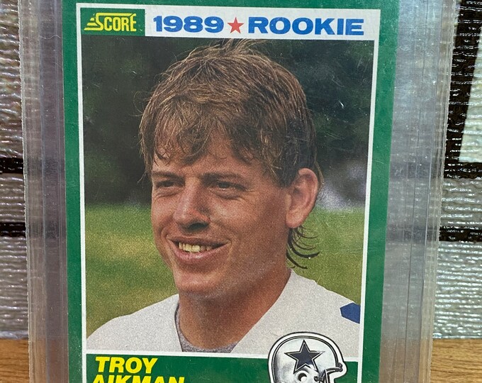 Troy Aikman RC 1989 Score #270 Dallas Cowboys Rookie Card - Etsy