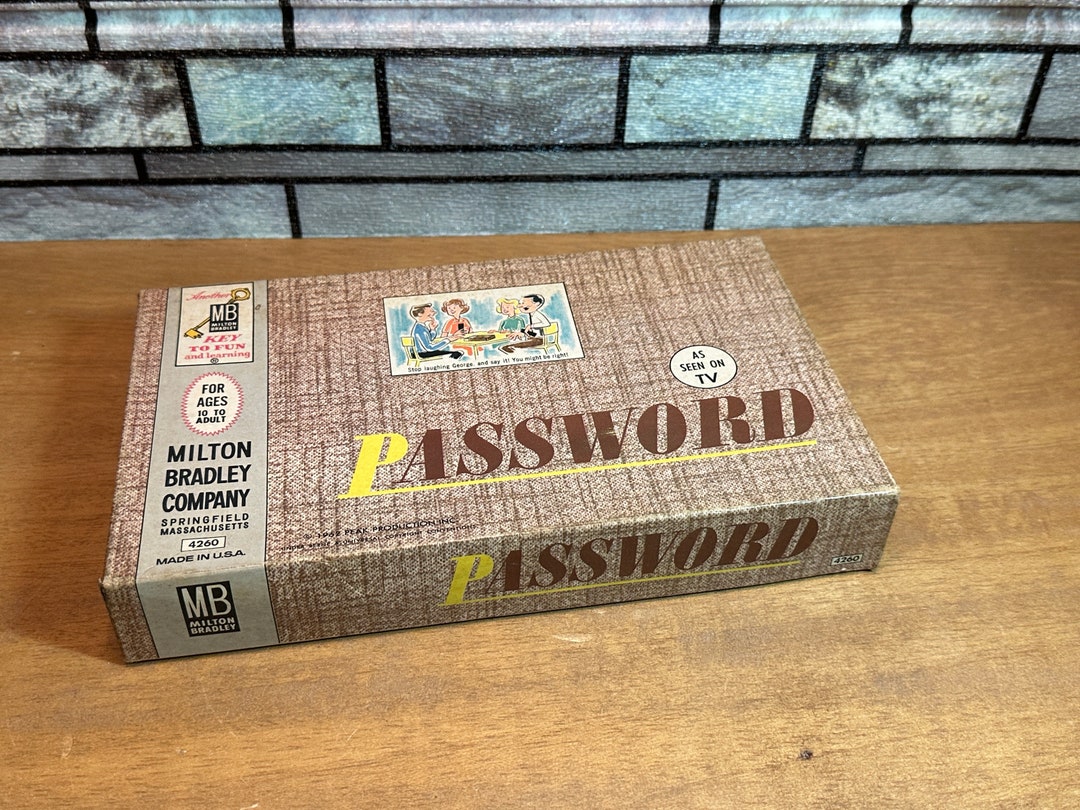 Vintage 1962 Password Board Game #4260 *COMPLETE Milton Bradley, Free ...