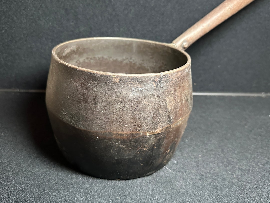 American Antique Hand Made, Heavy Copper Pot, Sauce Pan Circa 1850-1900 ...
