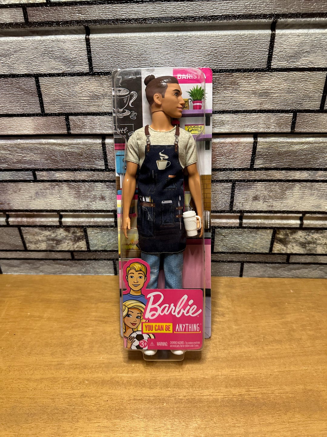 Barbie Ken Barista, You Can Be Anything, Brunette, Man Bun, Free Daily ...