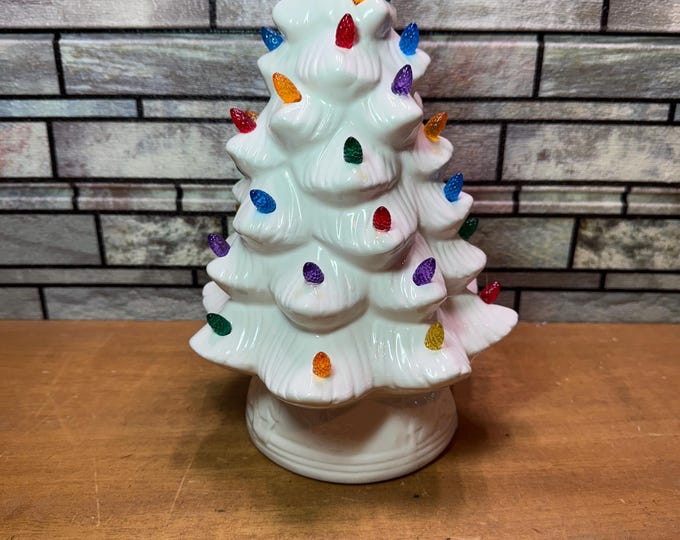 Retro Nostalgic Ceramic With LED Christmas Tree, 12", Free Same Day ...