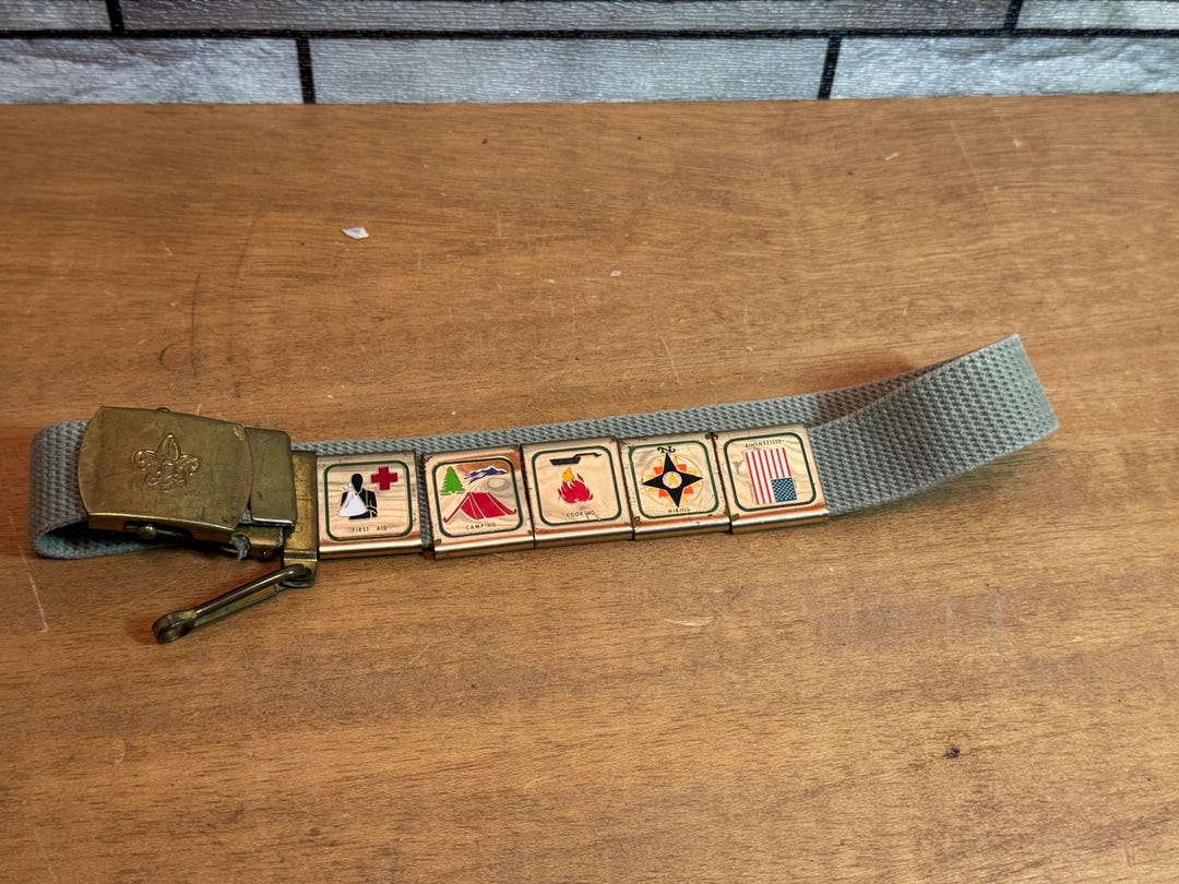 Vintage Boy Scout Belt W Badges, Small, We Ship Daily USPS, Insured - Etsy
