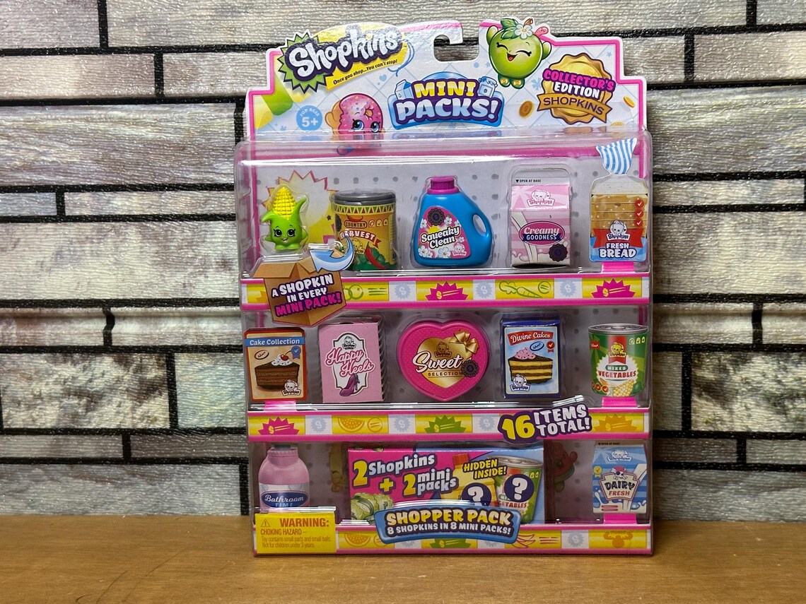 Shopkins Collector Edition Mini Packs!, Shopper Pack W 16 Items! Sealed ...