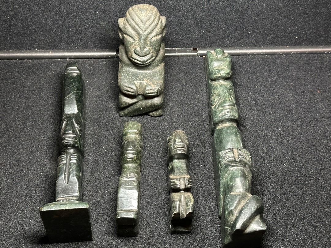 Vintage Jade Stone Carved Totem Figurines Lot, Quikship Item - Etsy