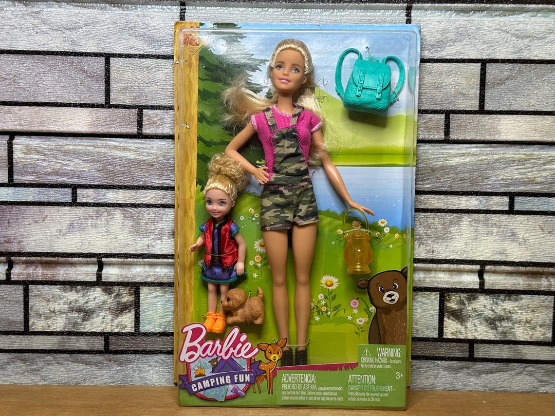 Barbie Camping Fun Set: Blonde Doll & Stacie Doll - Camo Outfit - Etsy