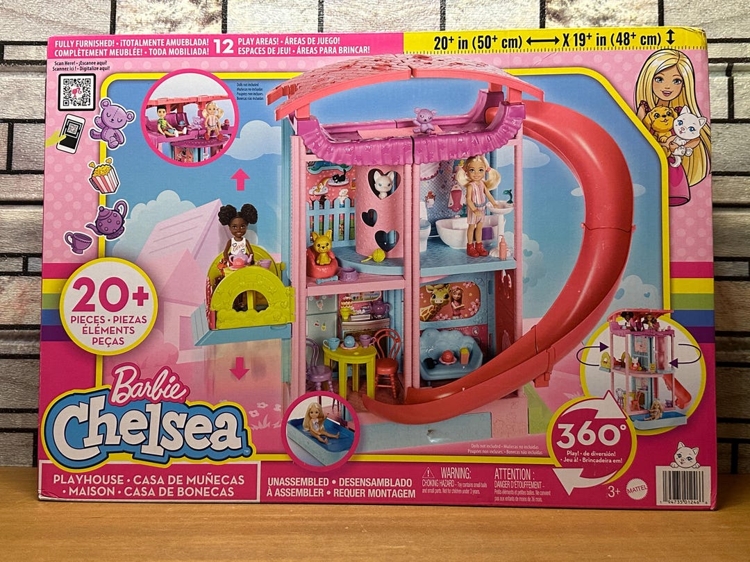 Mattel Barbie Chelsea Playhouse, 20 Piece Playset, We Ship Daily USPS ...