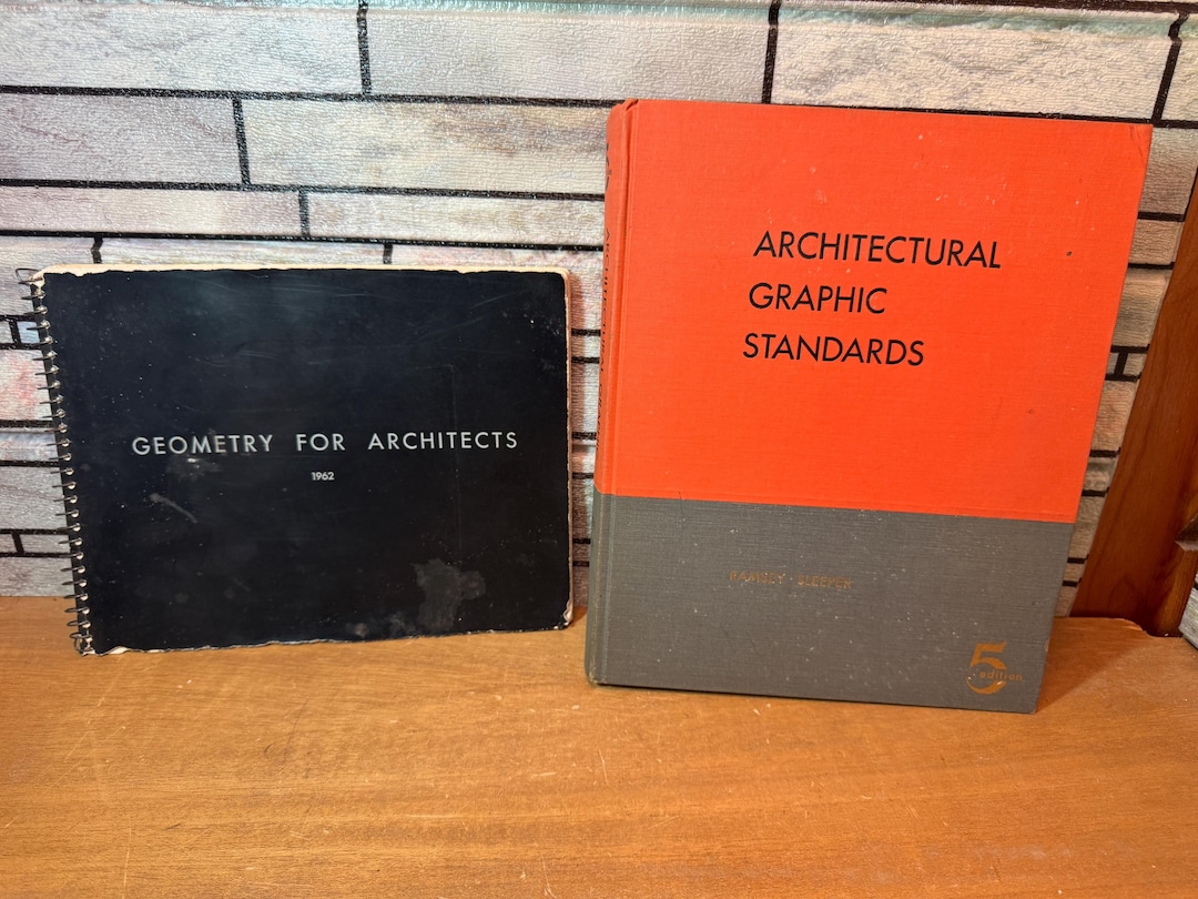 Vintage Architecture Books, Geometry for Architects, and Graphic ...