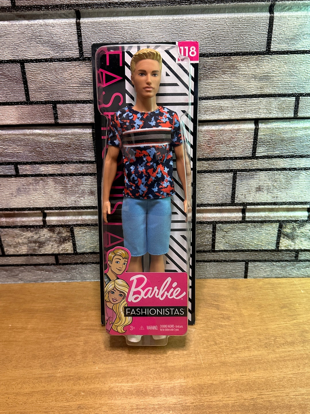 Mattel Barbie Ken Fashionistas #118 Camo Colored Shirt, Free Same Day ...
