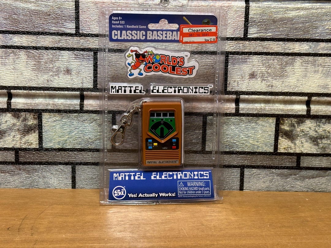 Mattel Electronics Classic Baseball Electronic Mini Video Game - SEALED ...