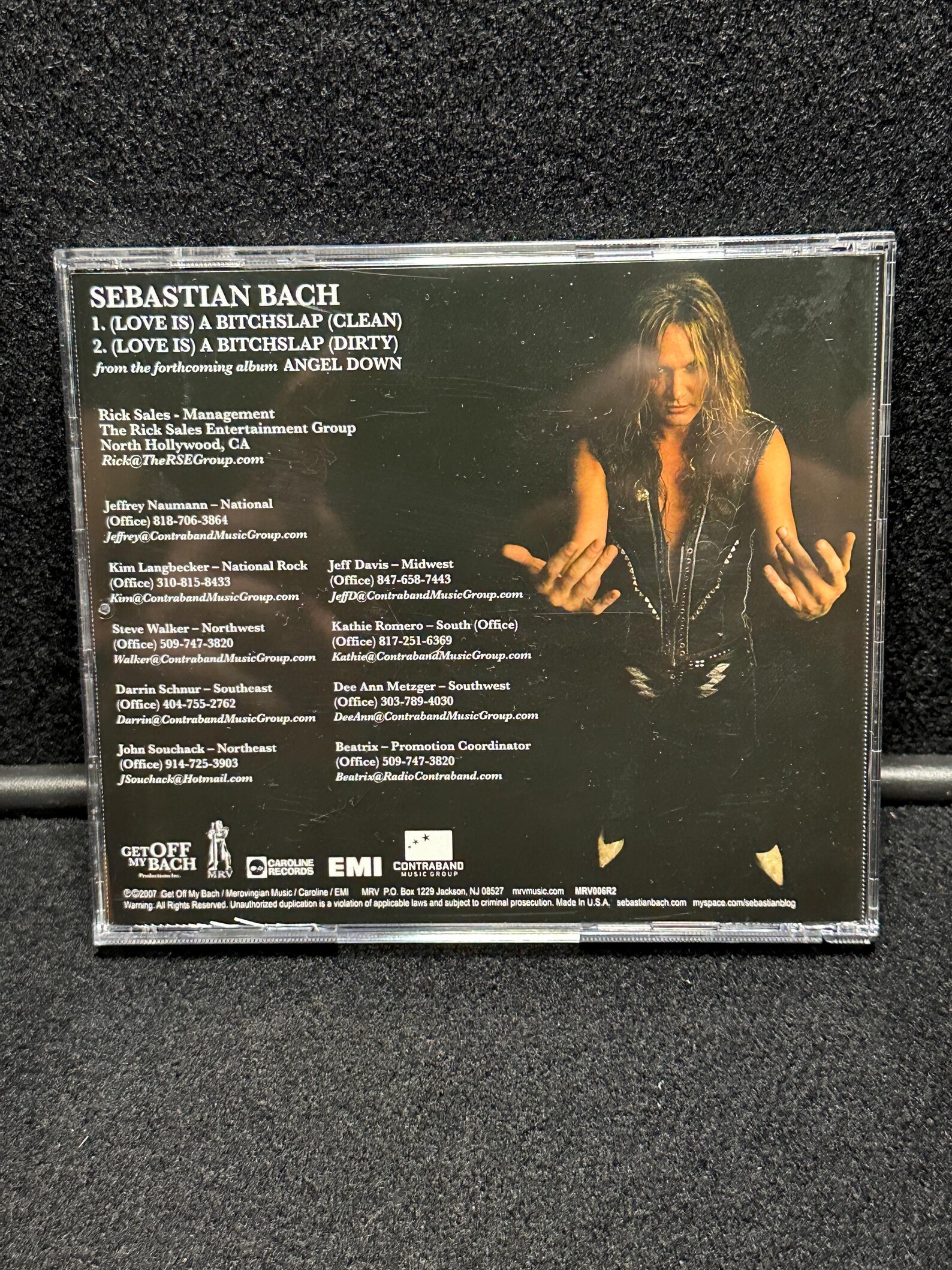 Sebastian Bach, Skid Row, Signed Autographed CD, Love is a BITCHSLAP ...