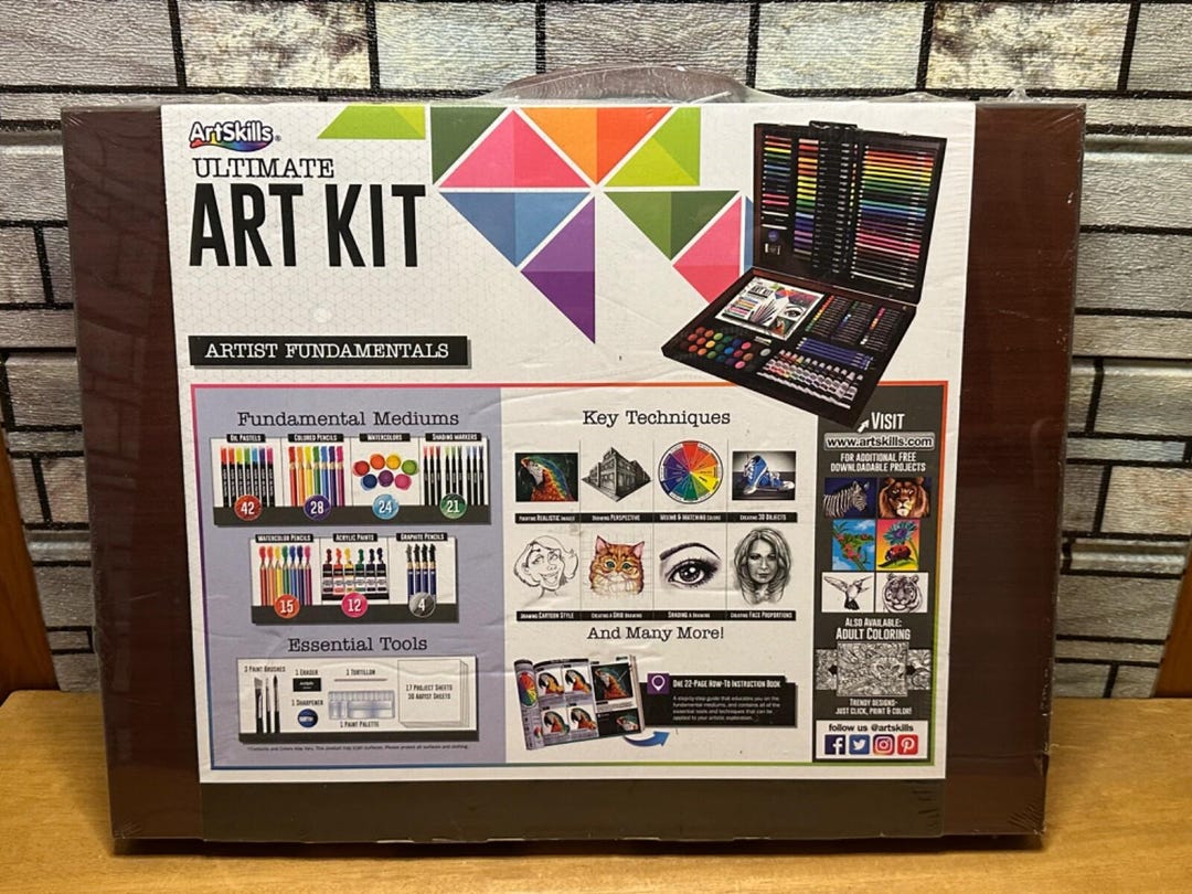 Artskills Ultimate Art Kit, 200+ Pcs, Artists Fundamentals - Mediums ...