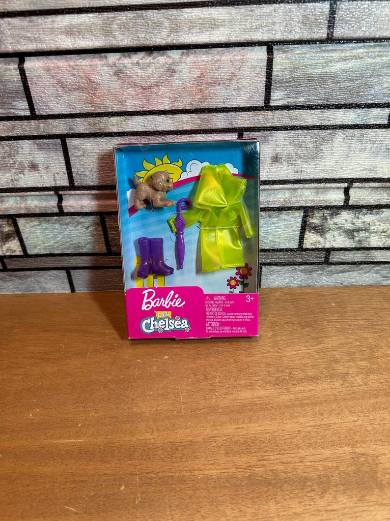 Barbie Club Chelsea Sracie Doll Rain Coat Boots & Puppy Dog Playset - Etsy