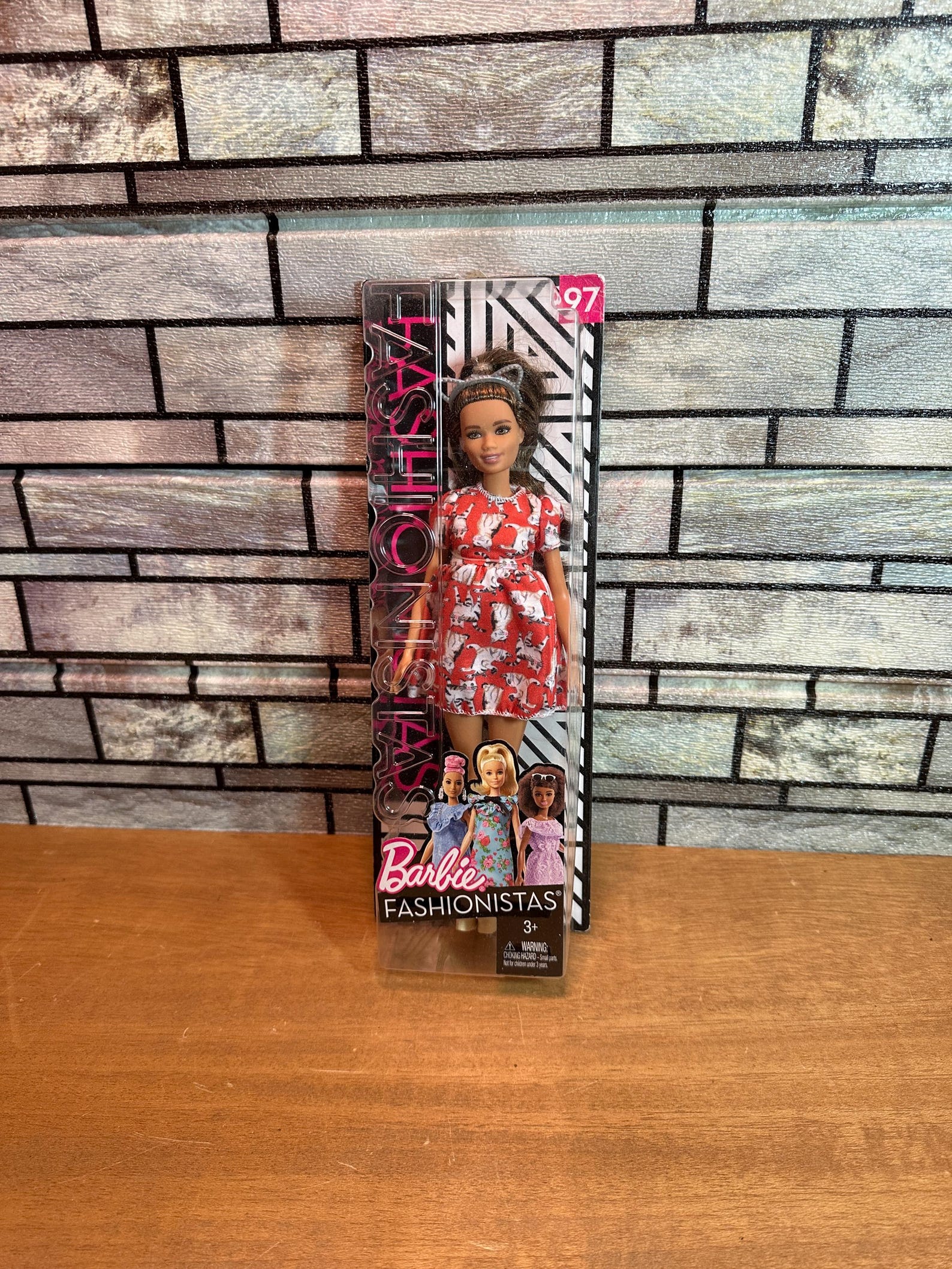 Barbie Fashionistas #97 Kitten Kitty Cat Dress Brunette Doll - SEALED ...