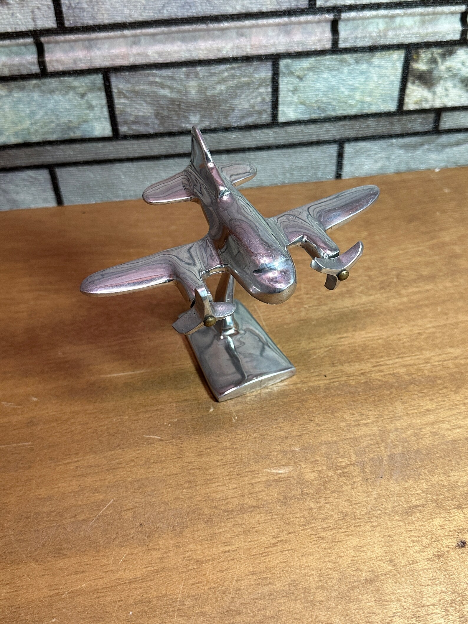 Vintage WWII Fighter Airplane Aircraft Desk Model Ornament Cast ...