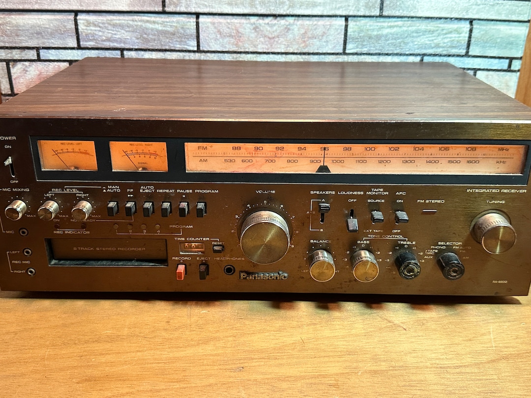 Panasonic RA-6600 FM AM Stereo Receiver W/ 8 Track Player & Recorder ...