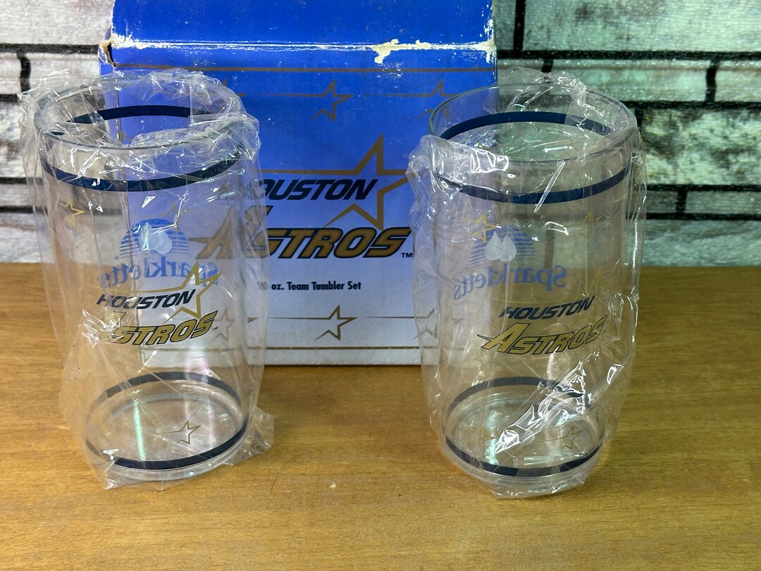 Houston Astros Fans Giveaway 1990's Water Tumblers, One Pair, Box ...