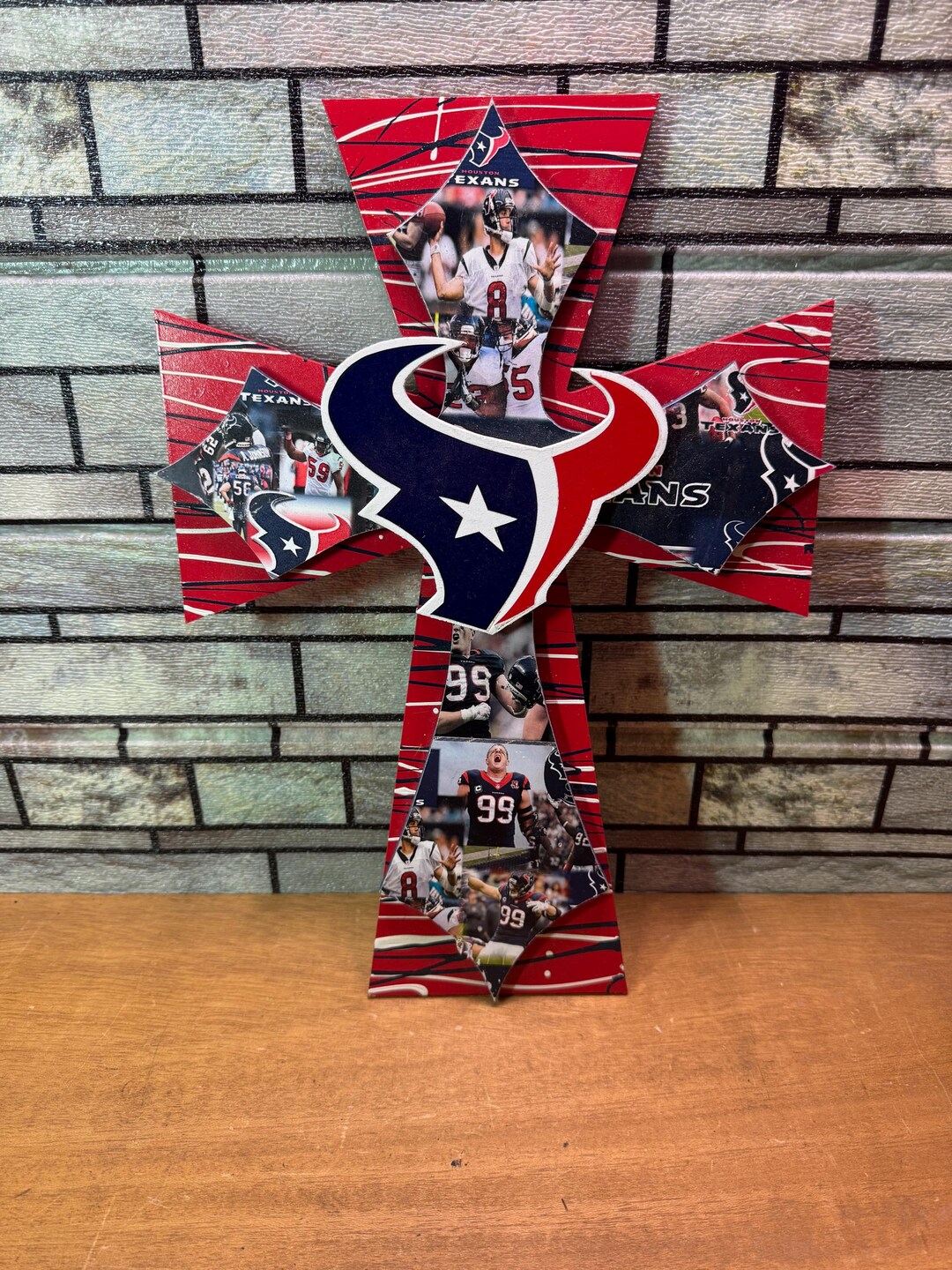 JJ Watt Houston Texans Wooden Cross: NFL Football Fan Art - Etsy