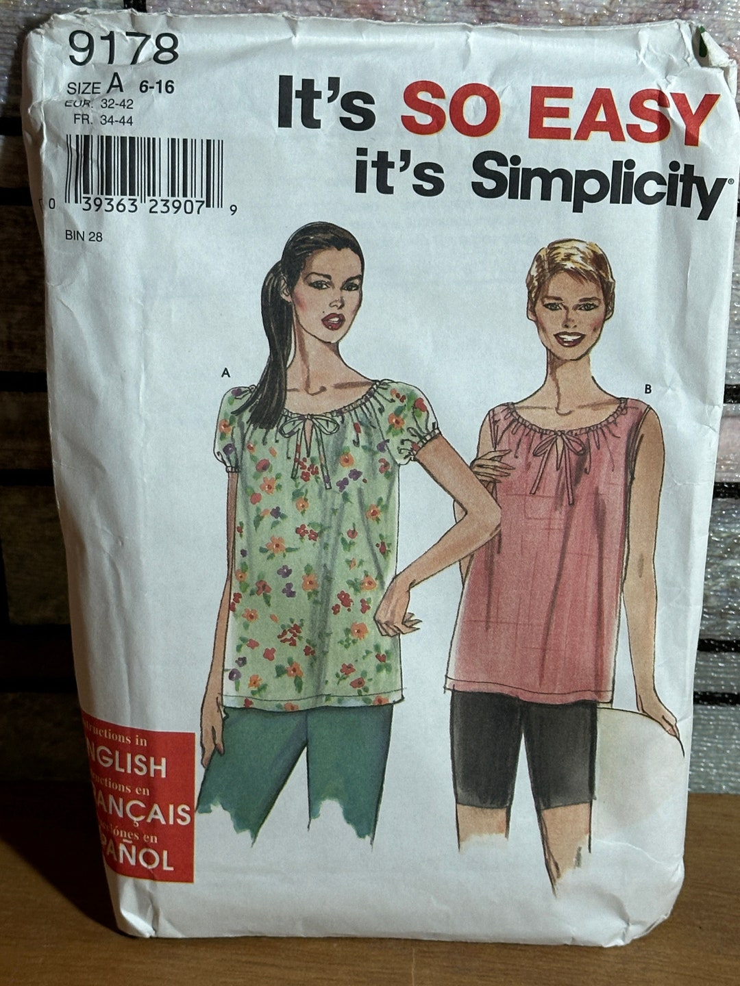Simplicity so Easy Fabric Patterns, 9178, Size 6-16, Size A - Etsy