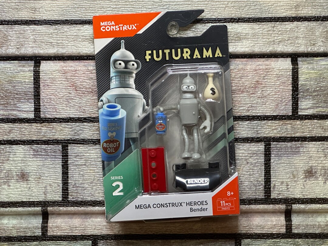 Mega Construx Heroes Futurama Bender Action Figure Building Toy, We ...